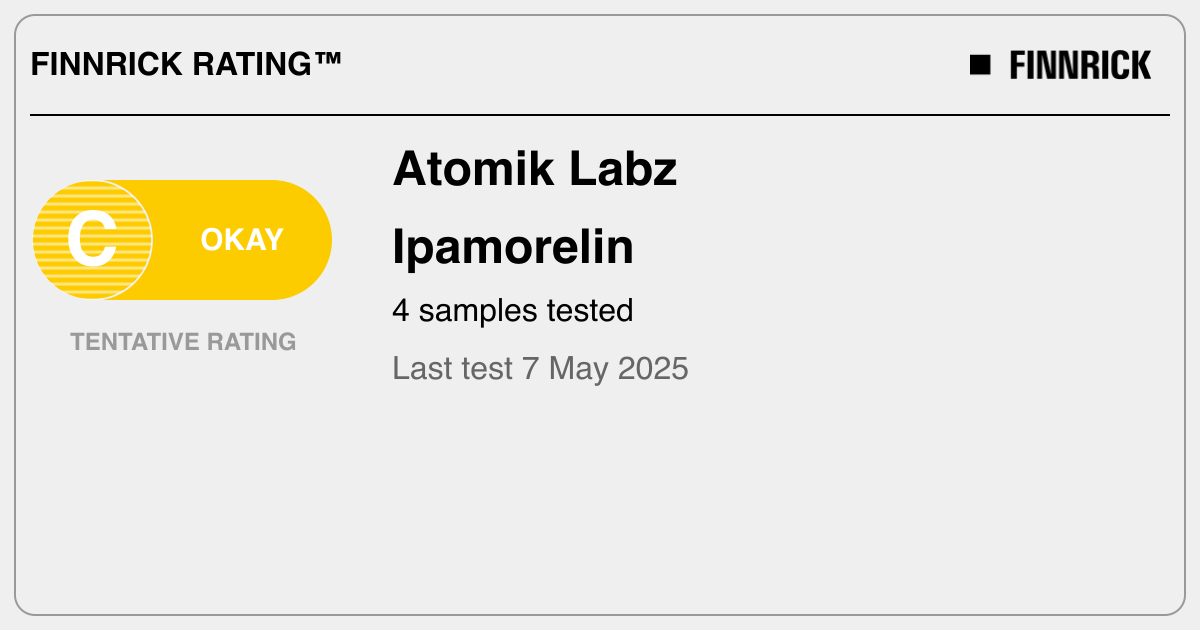 Atomik Labz: Ipamorelin tests and rating - Finnrick - Product Testing ...