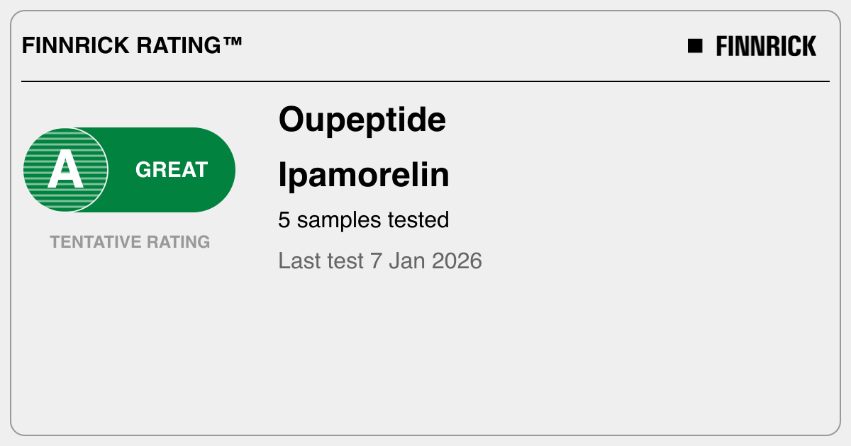 Oupeptide: Ipamorelin tests and rating - Finnrick - Product Testing ...