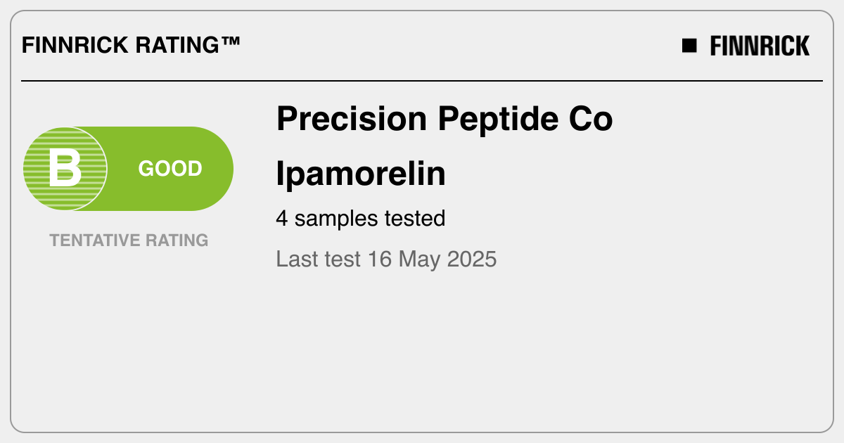 Precision Peptide Co: Ipamorelin tests and rating - Finnrick - Product ...