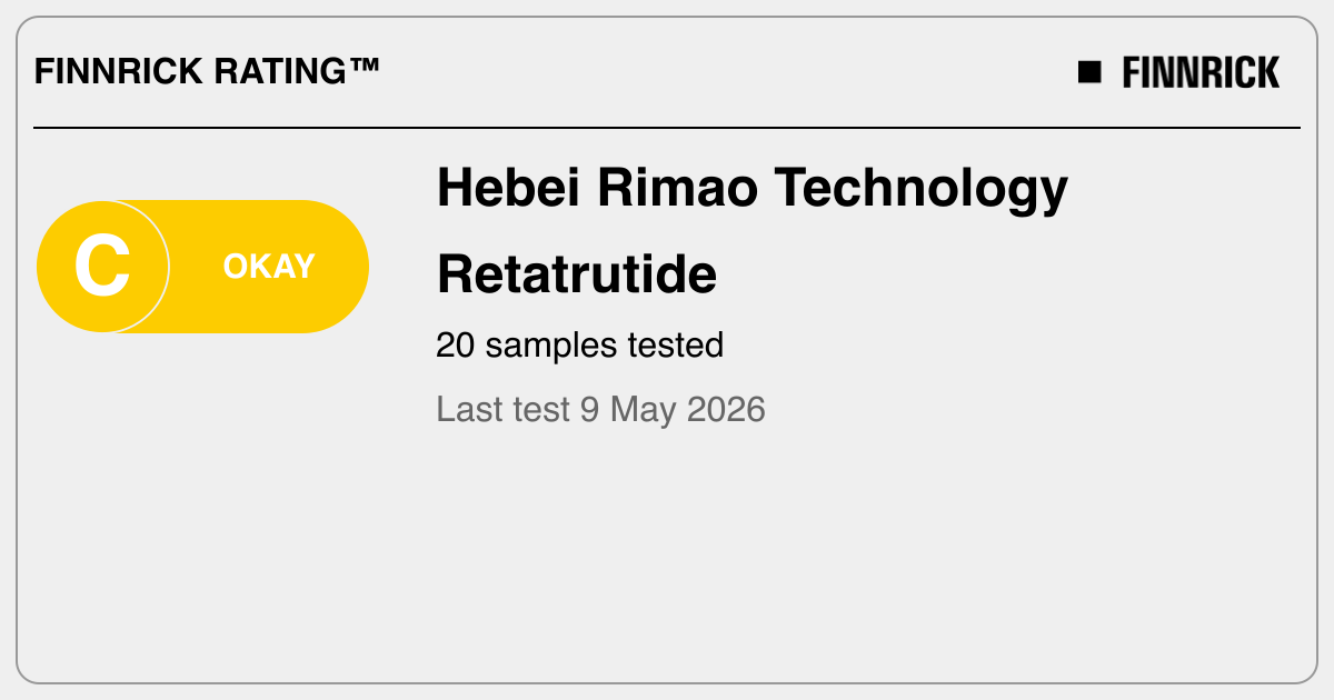 Hebei Rimao Technology: Retatrutide tests and rating - Finnrick ...