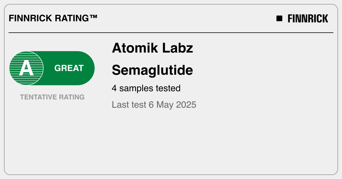Atomik Labz: Semaglutide tests and rating - Finnrick - Product Testing ...