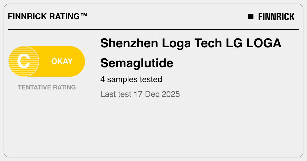 Shenzhen Loga Tech LG LOGA: Semaglutide tests and rating - Finnrick ...