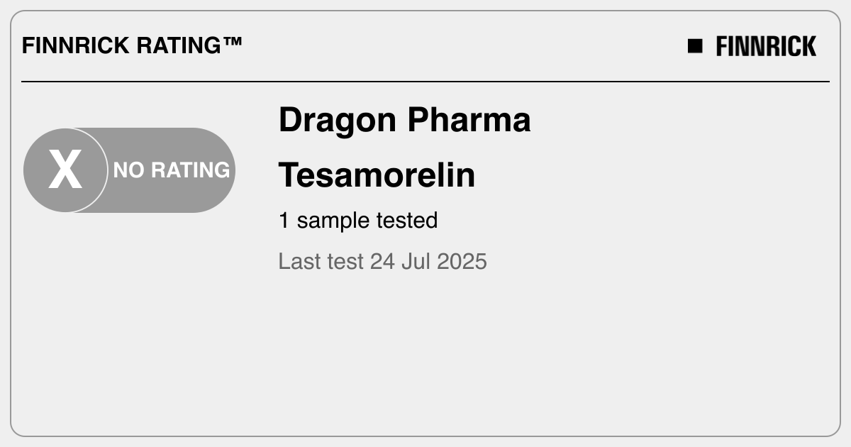 Dragon Pharma: Tesamorelin tests and rating - Finnrick - Product ...