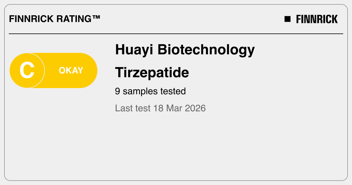 Huayi Biotechnology: Tirzepatide tests and rating - Finnrick - Product ...